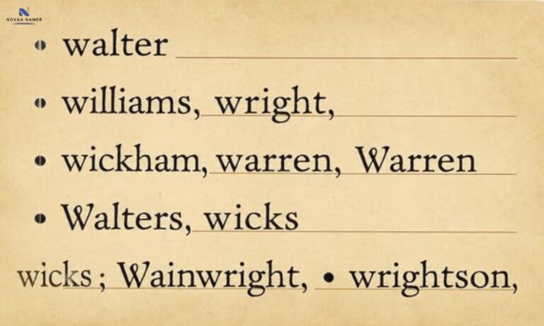 475+Last Names That Start With W: Powerful, Unique & Rare Surnames